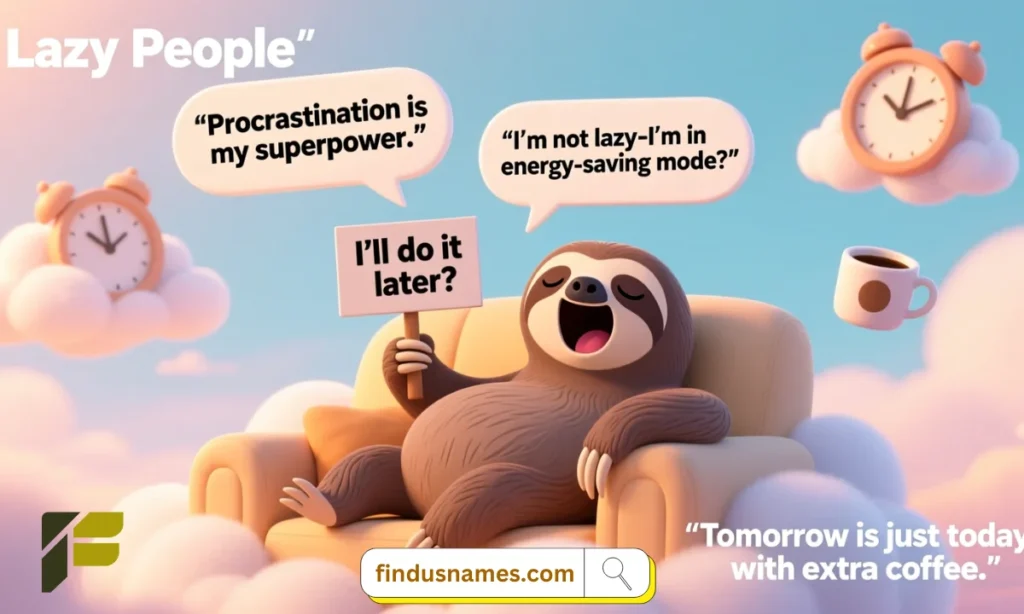 300+ Funny Names for Lazy People at Work